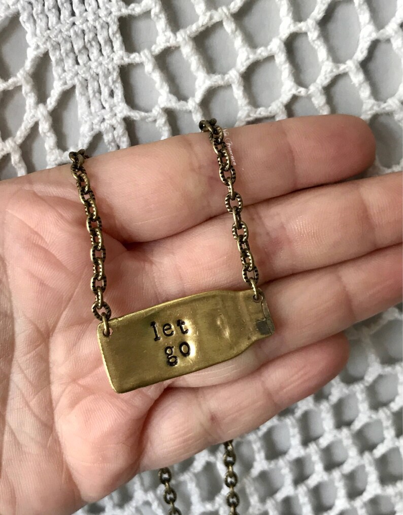 Hand Stamped Shell Casing Necklace Repurposed Bullet | Etsy