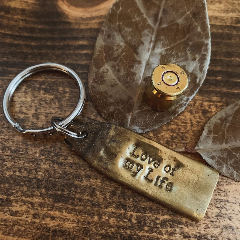Custom Shell Casing Keychain - Brass Bullet - Flattened and Hand ...