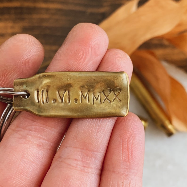 Custom Shell Casing Keychain - Brass Bullet - Flattened and Hand ...