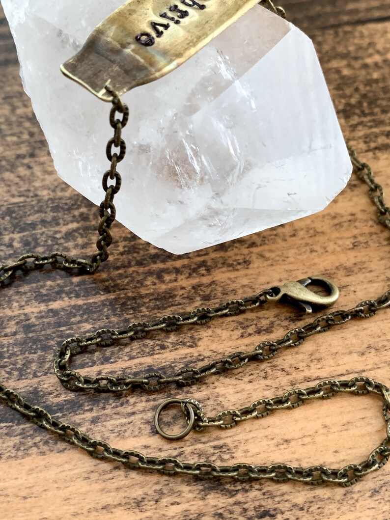 Hand Stamped Shell Casing Necklace - Repurposed Bullet - Saying Jewelry ...