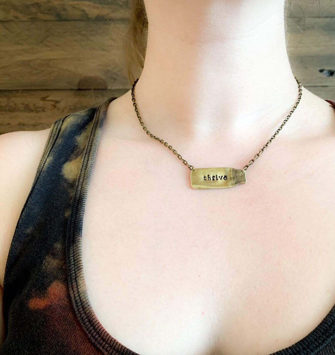 Hand Stamped Shell Casing Necklace - Repurposed Bullet - Saying Jewelry ...