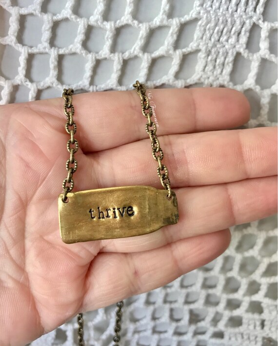 Hand Stamped Shell Casing Necklace Repurposed Bullet | Etsy