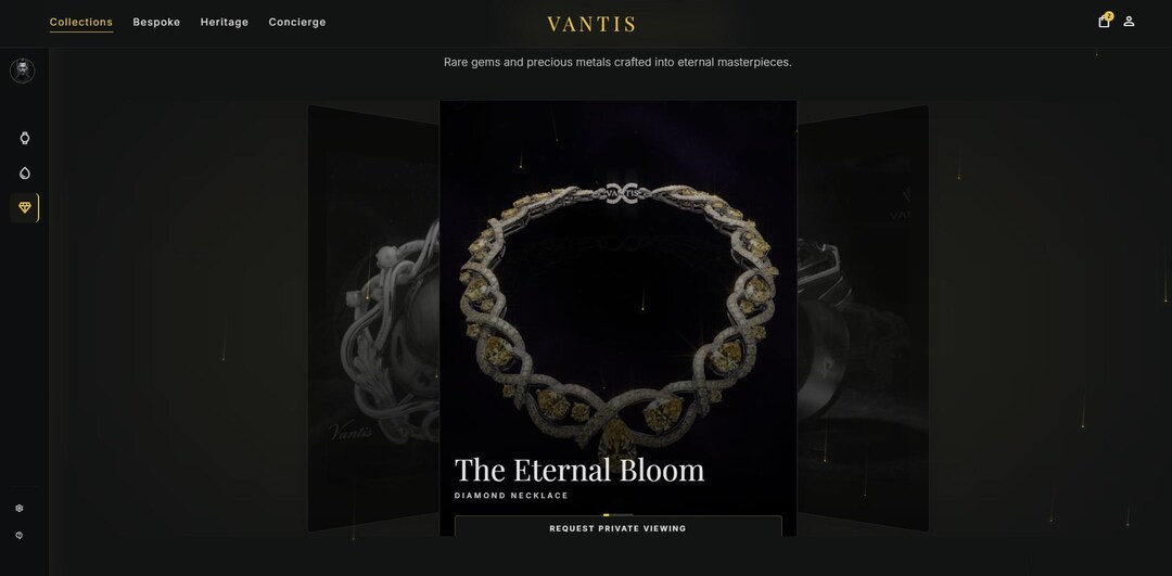 Luxury Dark Website Template, HTML CSS, Jewelry Store (vercel Deploy ...