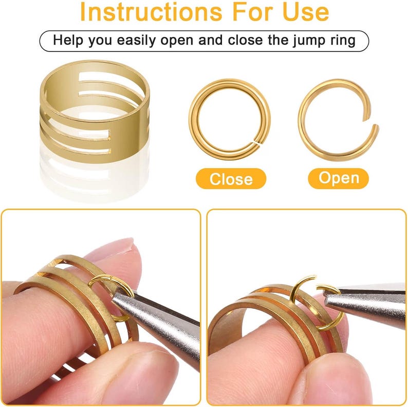1200pcs Jump Rings for Jewelry Making, Silver & Gold Open Jump Rings ...
