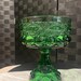 L.G. Wright Green Eye Winker High-footed Compote - Etsy