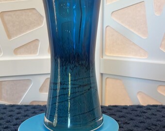 Grey/blue Glass Vase - Etsy