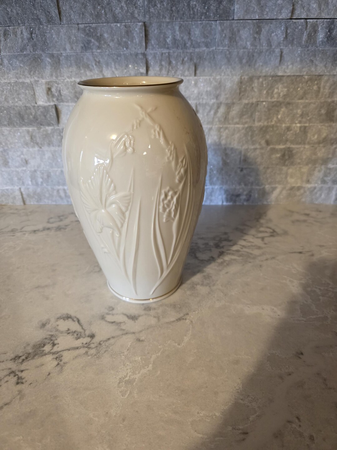 Large Lenox Vase 24k Gold Trim Iris Design - Etsy