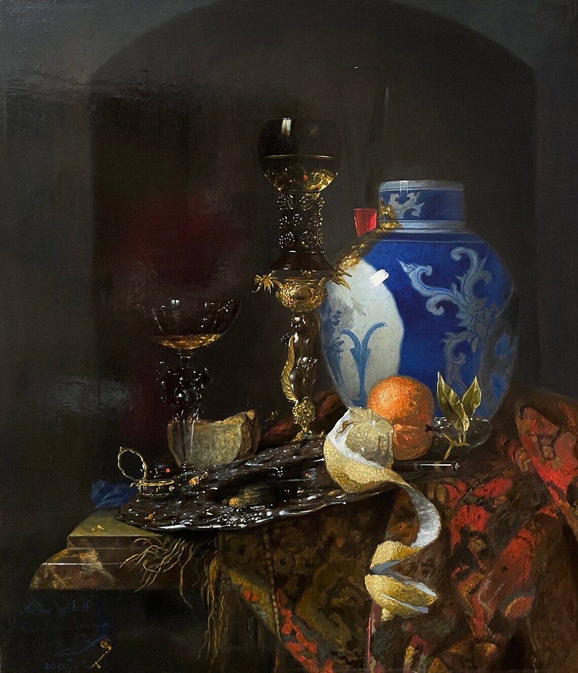 Professional Museum Copy of the Painting by Willem Kalf. Still Life. Dutch Luxury Still Life ...