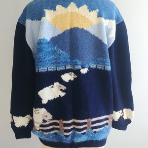 Large Vintage 1990s Novelty Sheep Lamb Sweater Wool Knit Australia Bonz ...