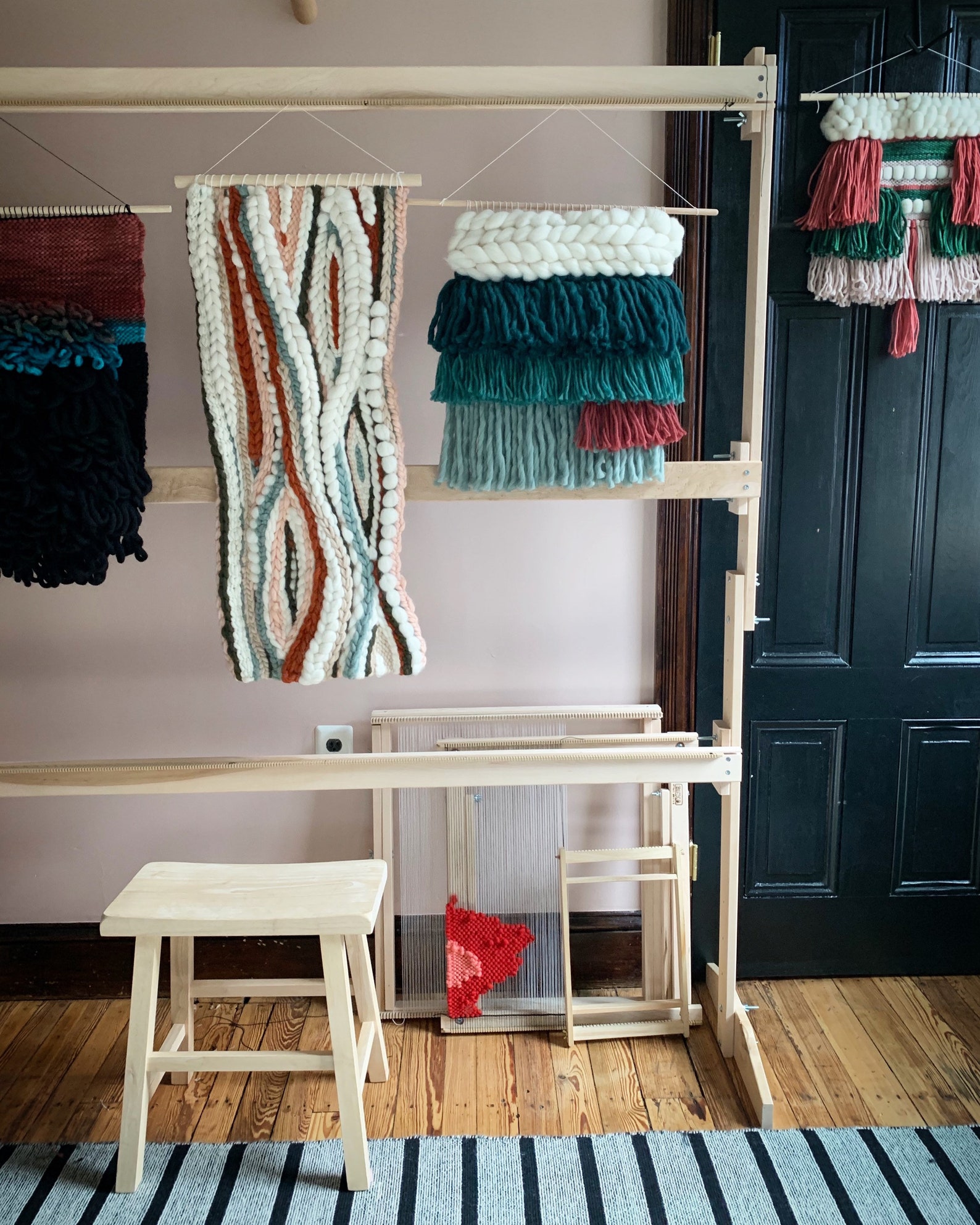 XXL Beka Great Grizzly Adjustable Tapestry Weaving Floor Loom 60 by 64 ...