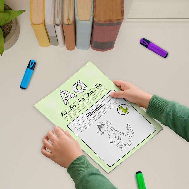 ABC Animal Tracing & Colouring Workbook | EYFS Reception Printable ...