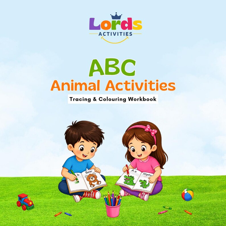ABC Animal Tracing & Colouring Workbook | EYFS Reception Printable ...