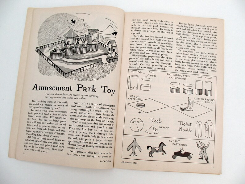 Pack-o-fun Scrap Craft Magazine June July 1966 Upcycling Recycling in ...