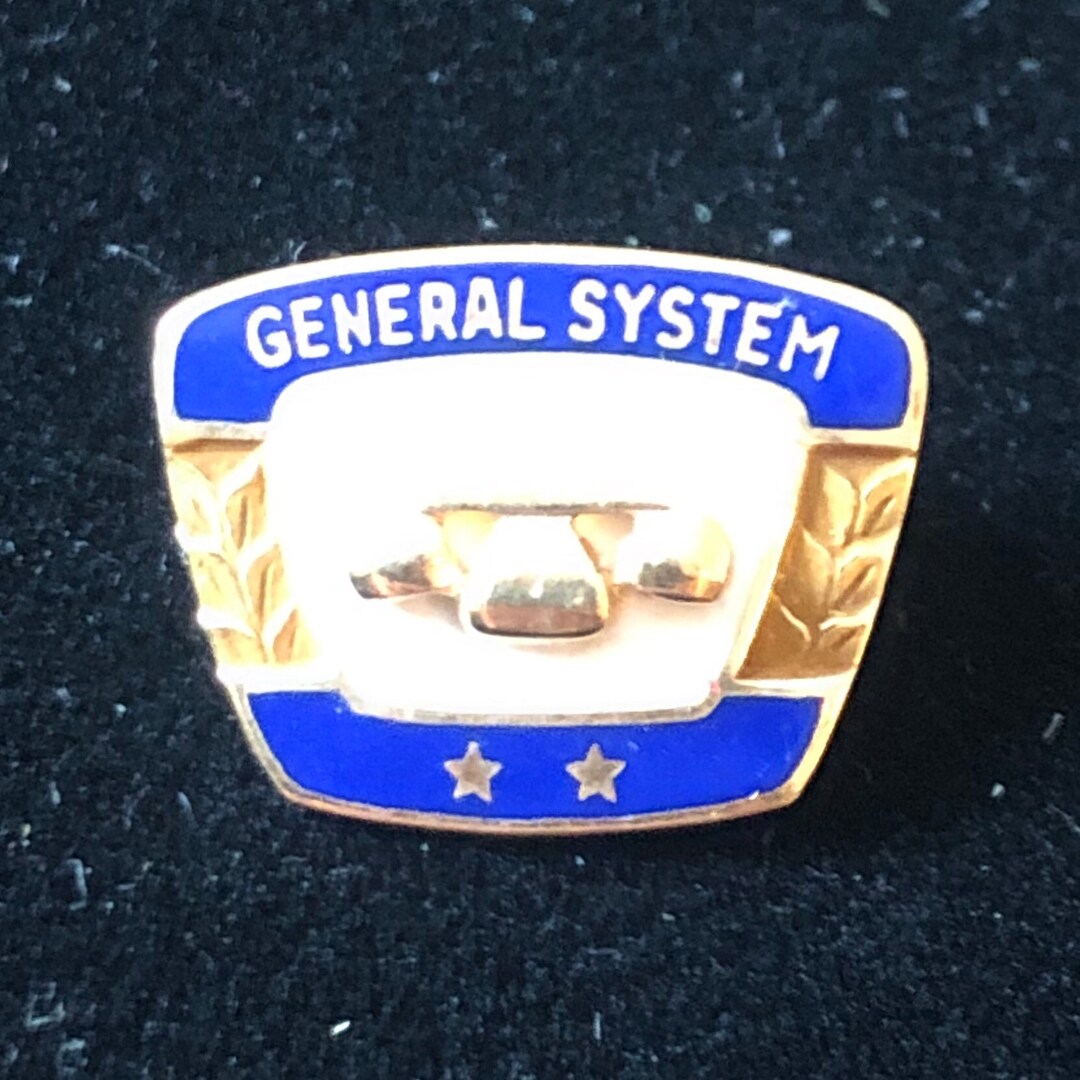 General Dystem 10 Karat Yellow Gold Pin With Original Box 1950s - Etsy