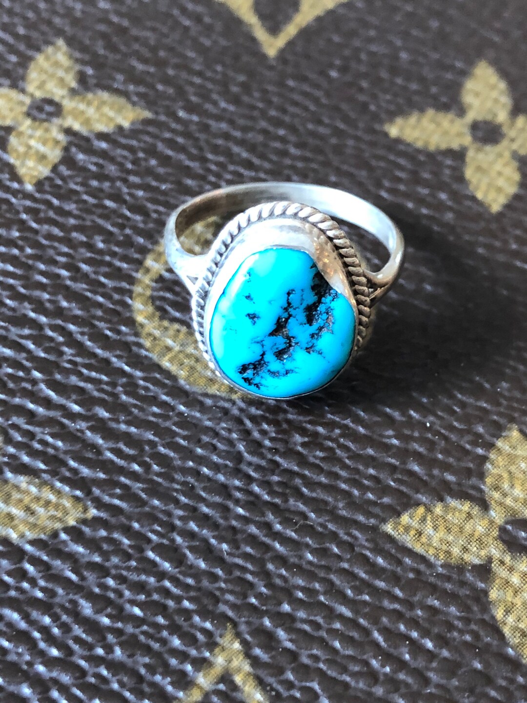 Mike Chee Navajo Sterling Silver and Turquoise Bear Claw Ring 1970s - Etsy