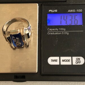 1973 Underwood High School Class Ring With Blue Center Stone 10 Karat ...