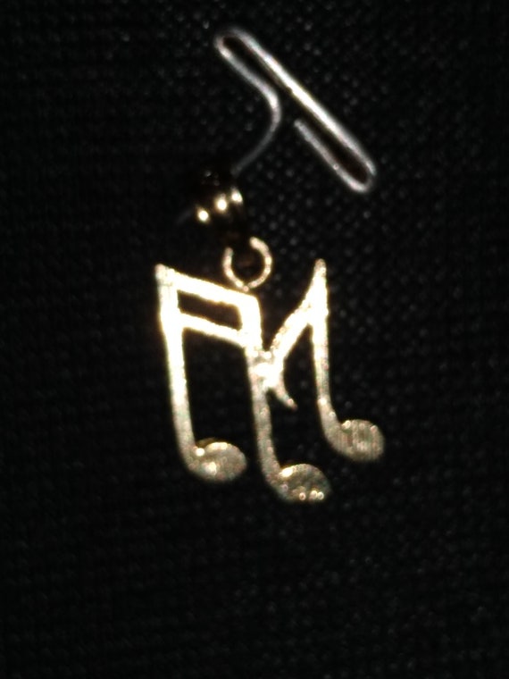 14k Yellow Gold Musical Note Charm Music Note 14Kt Gold | Etsy