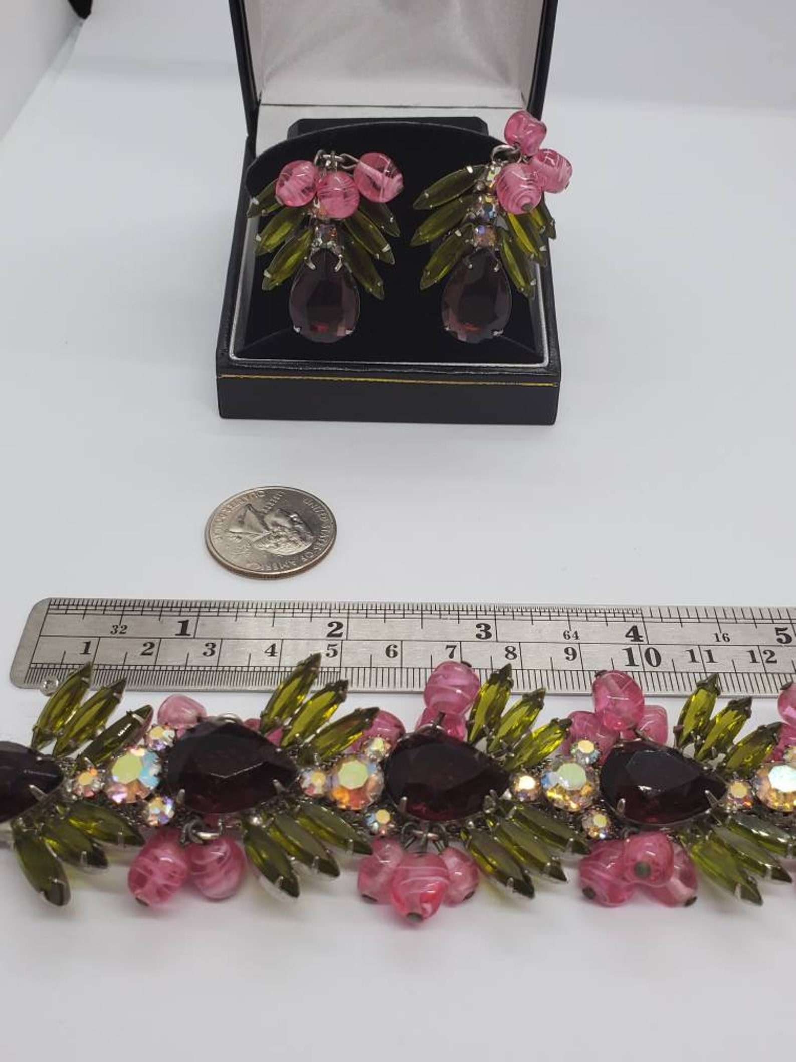 Juliana Book Aurora Borealis Watermelon Pink Apple Green and - Etsy