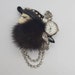Bonetto 1980s Rhinestone and Fur Clock Brooch Bolo Tie Very Glamorous ...