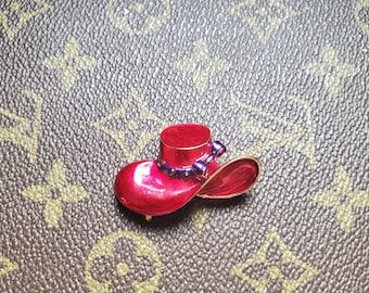 Rhinestone Red Hat Club Lapel Pin, Red Hat Society Purple Enamel ...