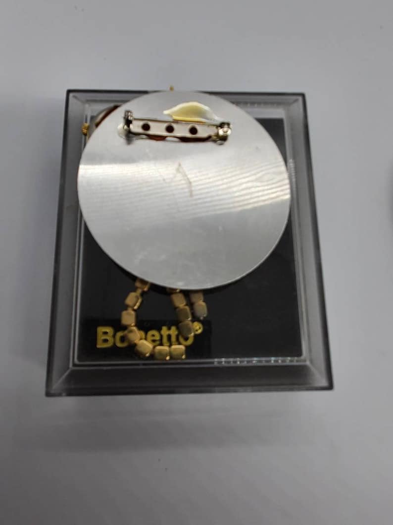 Bonetto 1980s Clock Rhinestone Brooch in Original Box New Old - Etsy