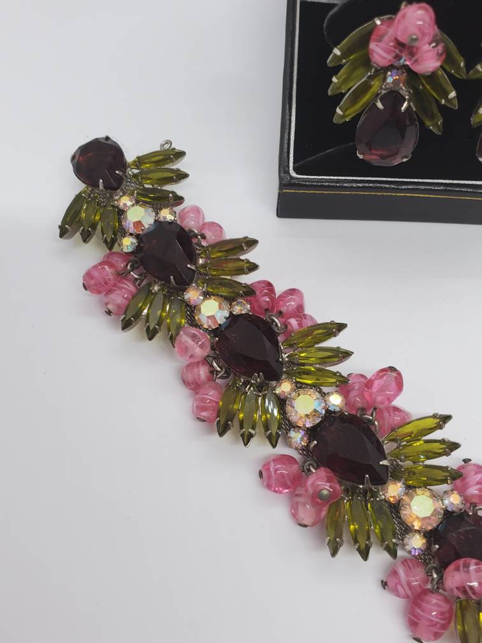 Juliana Book Aurora Borealis Watermelon Pink Apple Green and - Etsy