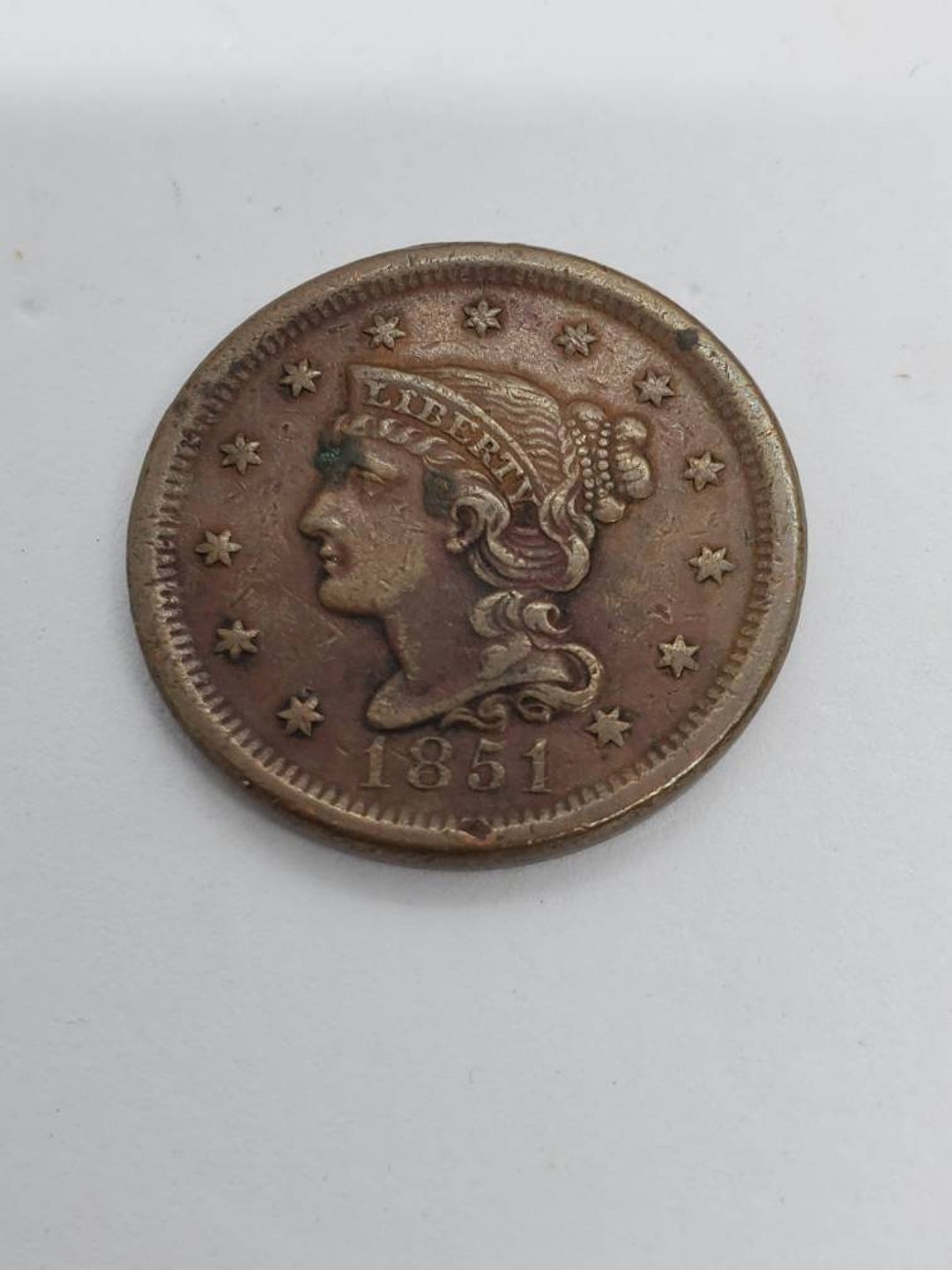1851 Large One Cent USA Coin United States of America - Etsy