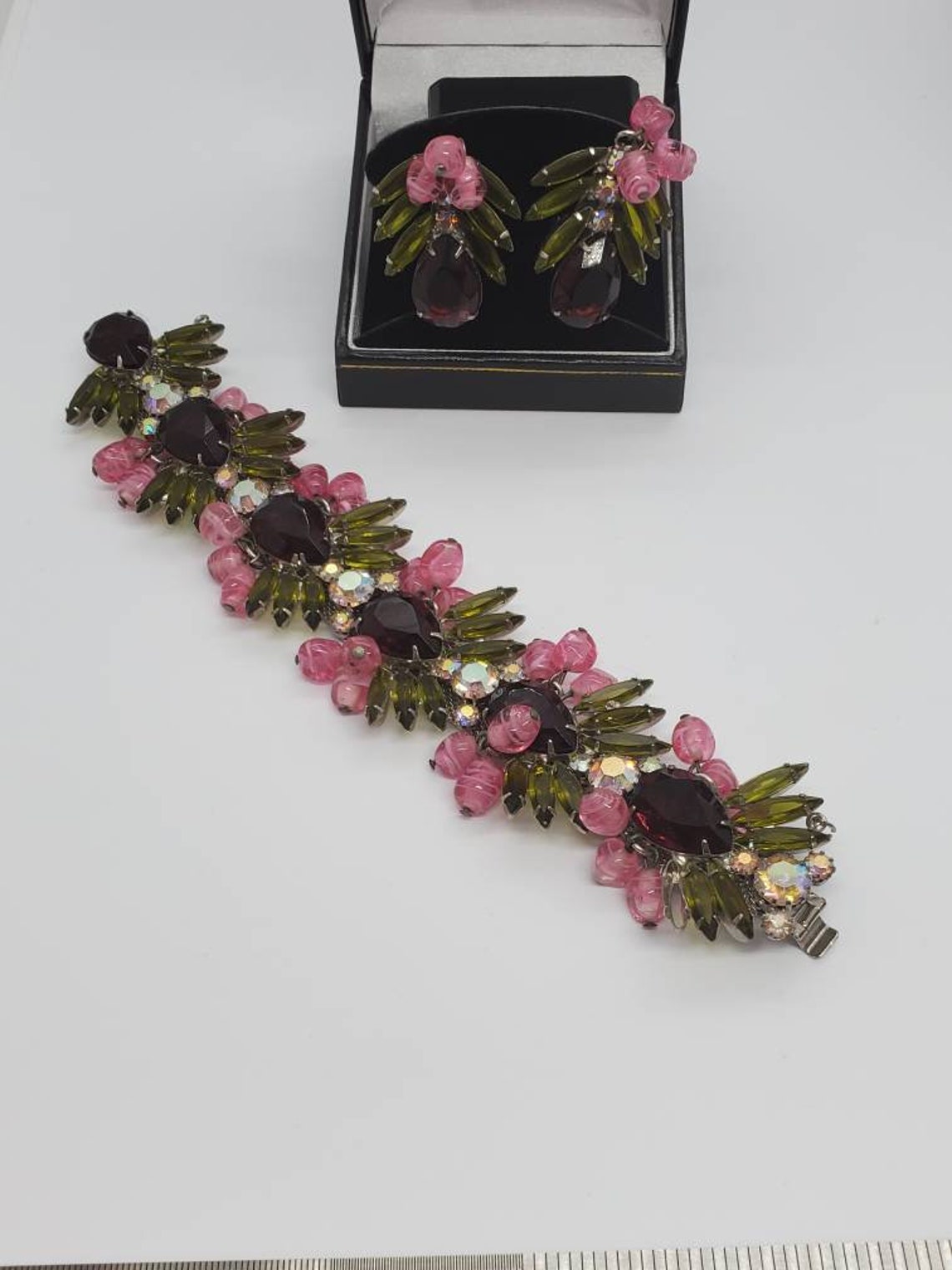 Juliana Book Aurora Borealis Watermelon Pink Apple Green and - Etsy