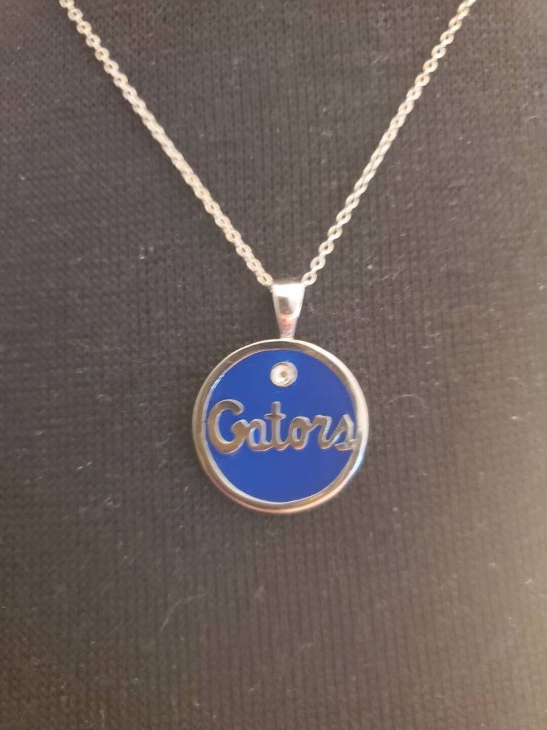 Gators Florida State Blue Enamel and Sterling Silver Vintage Pendant ...