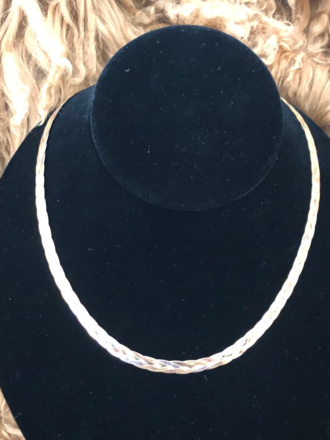 16 “ 10 Karat Gold Tri Color Braided Herringbone Chain - Etsy