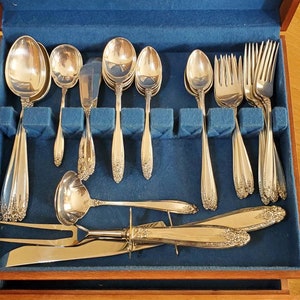 International Sterling Silver Prelude Pattern Full Service for 8 63 ...