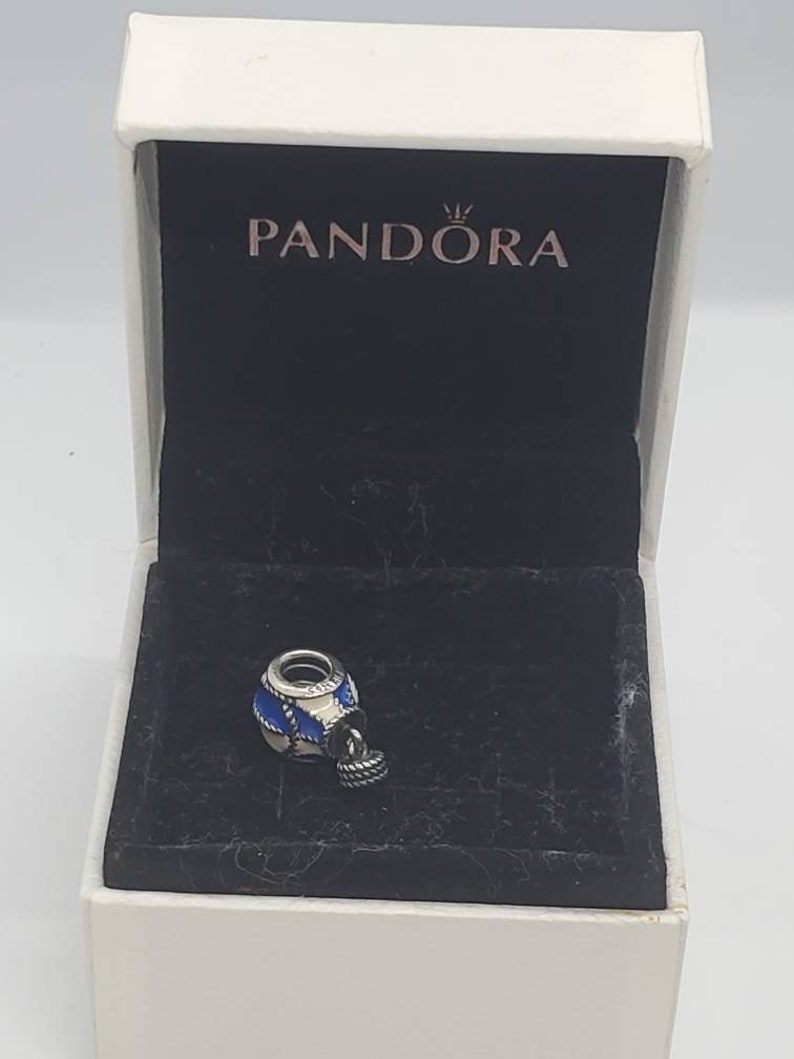 Pandora Blue and White Enamel Sterling Silver Hot Air Balloon - Etsy