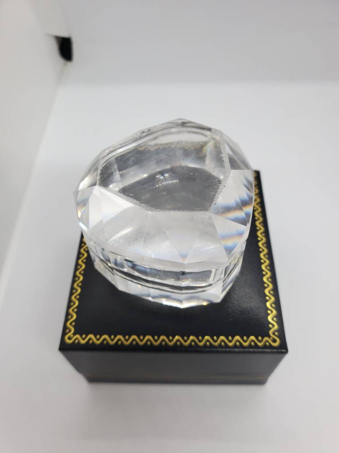 Swarovski Crystal Heart Shaped Ring Box With Lid Signed - Etsy