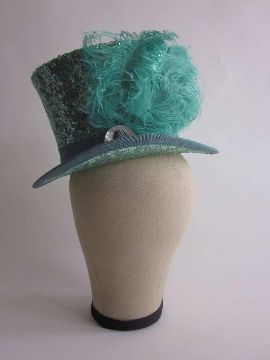 Mint Green Sequin Top Hat Perch - Etsy