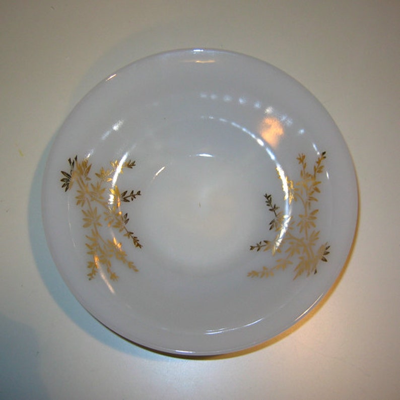Vintage 1960s Federal Milk Glass Gold Wheat Pattern Plate and - Etsy
