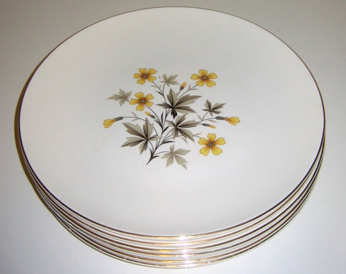 Knowles Dinner Plates in the Sun Light Pattern by Edwin Knowles, Set of ...
