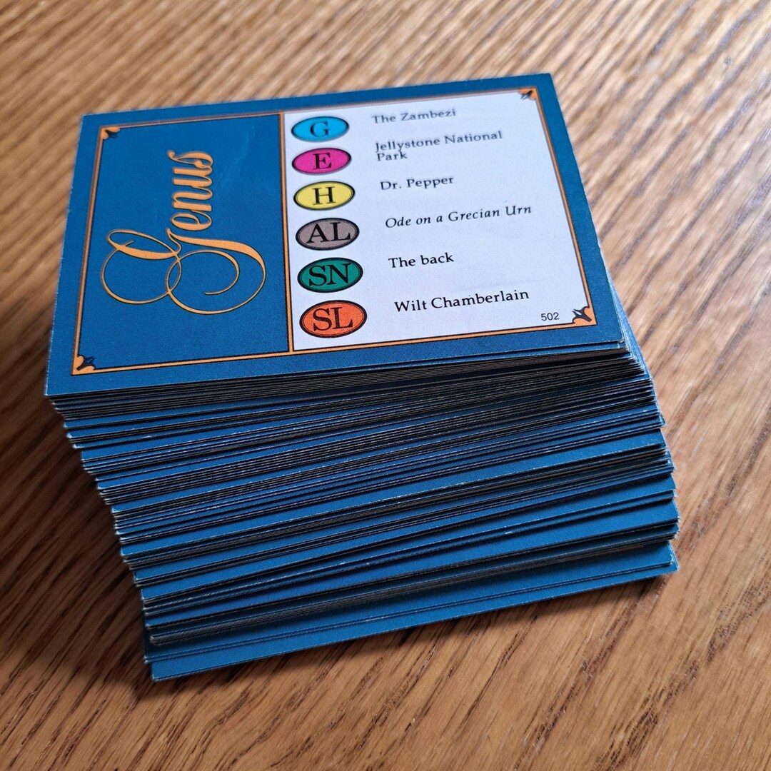 Vintage 1981 Trivial Pursuit Board Game Question Cards Lot 100 CARDS ...