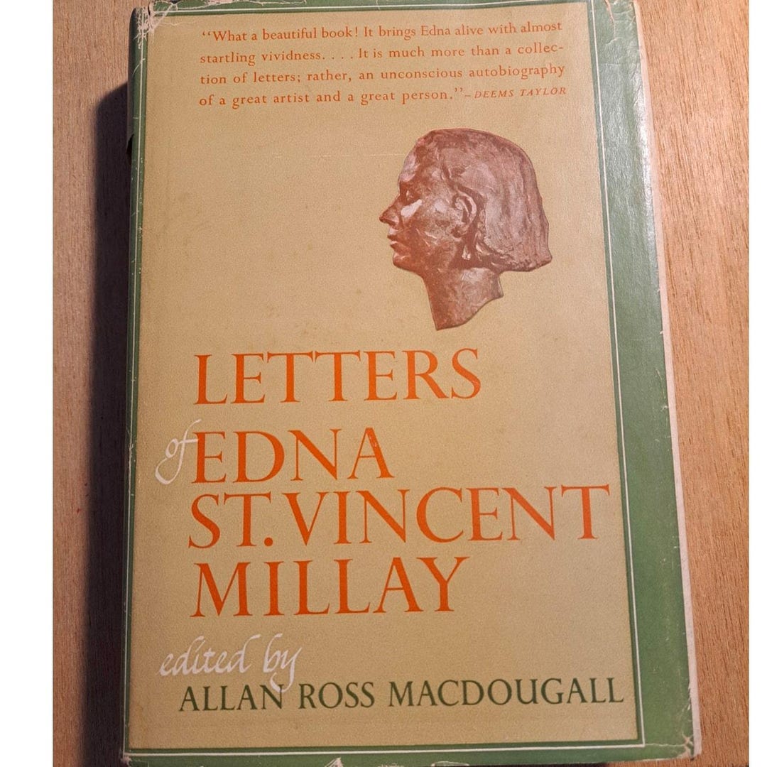 Letters of Edna St. Vincent Millay Ed. Allen Macdougall Vintage 1952 ...