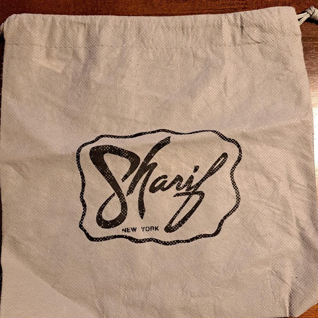 Vintage Sharif New York Dust Bag Gray Black Logo 10 Inches X 9 Inches ...