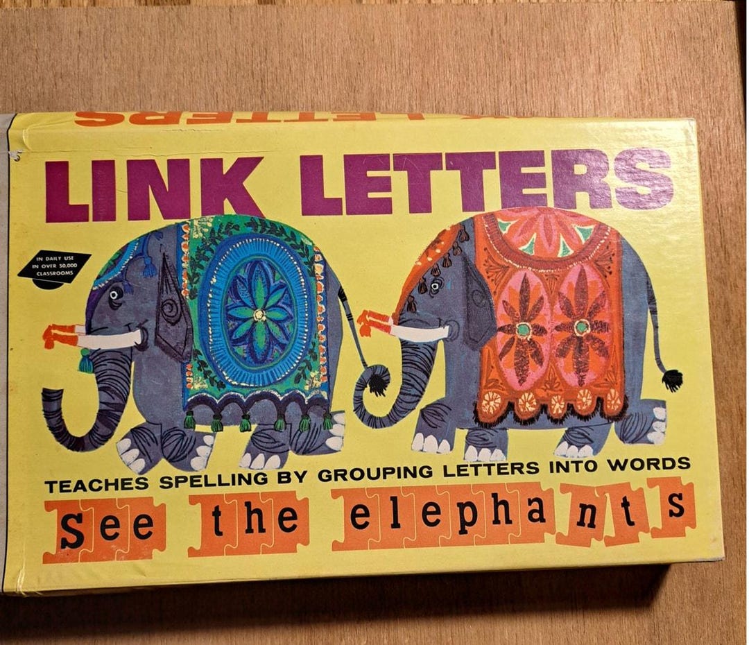 Link Letters Vintage Educational Game 1963 Grades 1 Thru 4 Milton ...