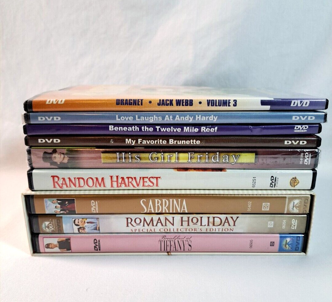 Classic Oldies DVD Lot 9 Breakfast at Tiffany's, Dragnet, Andy Hardy ...