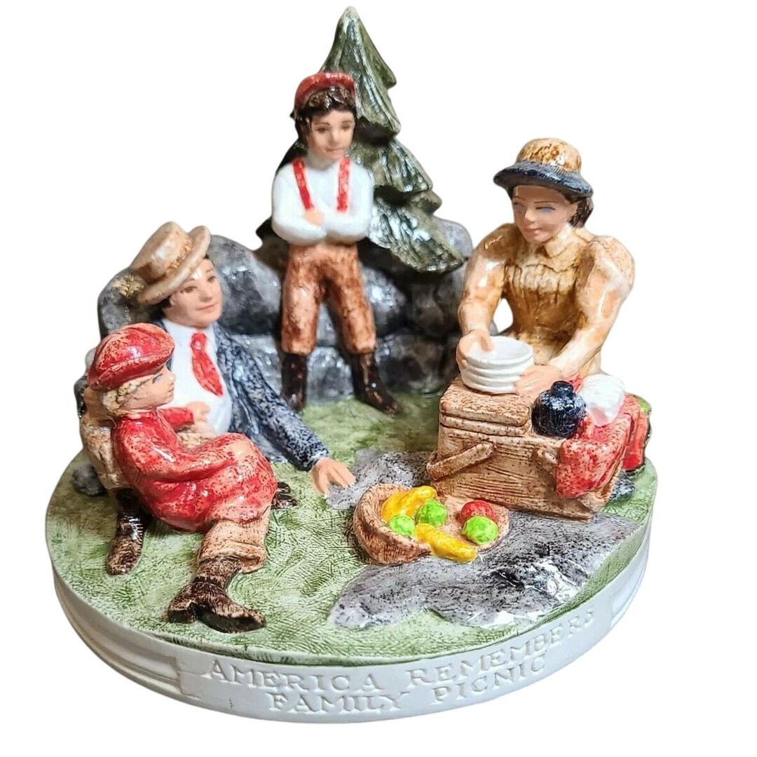 Vintage Sebastian Miniatures Family Picnic SML380 3 1980 - Etsy