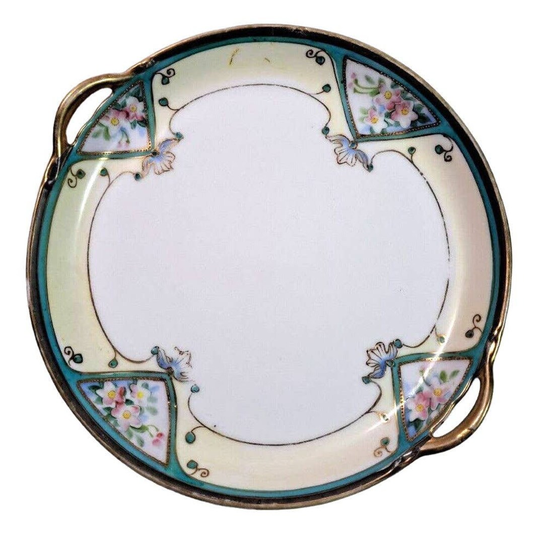 Antique Nippon Morimura Bros. 1911-1921 Hand Painted Handled Plate Tray ...