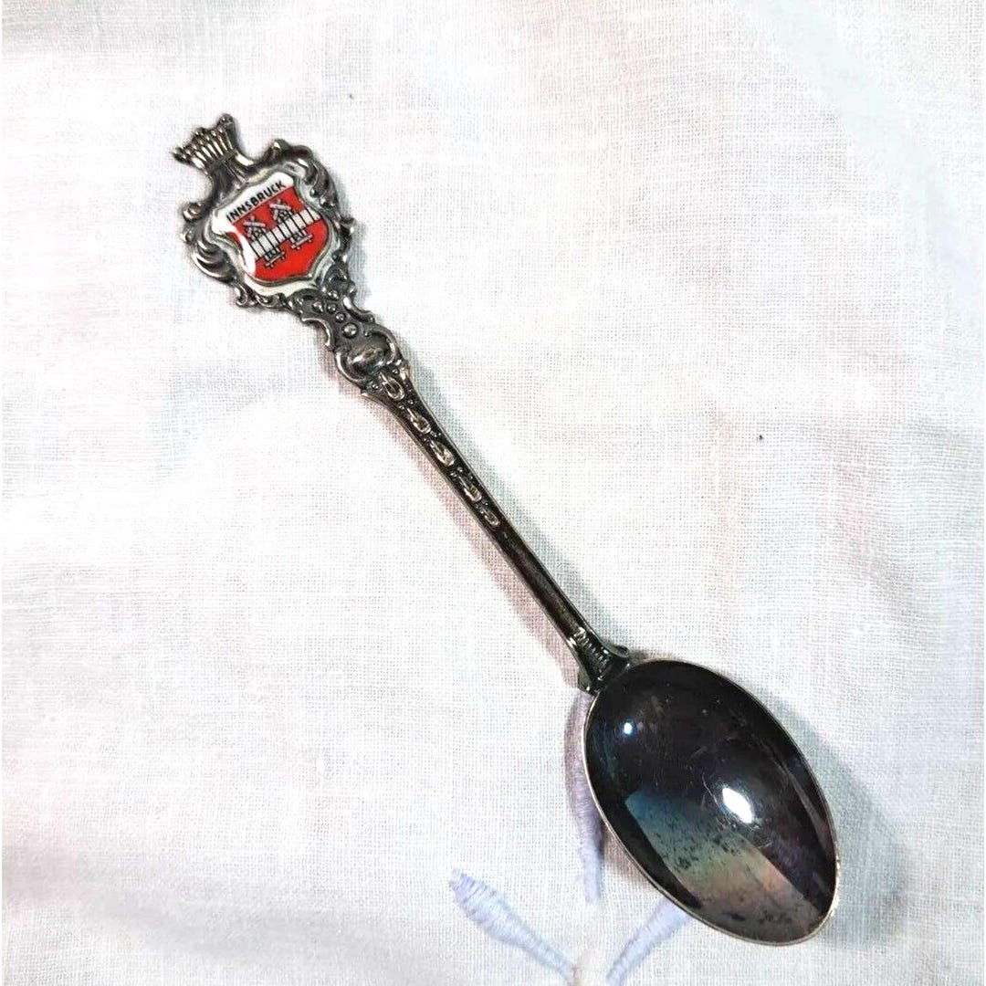 Souvenir Spoon Innsbruck Austria Marked Back Coat of Arms Silver - Etsy