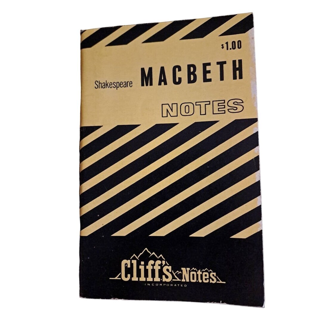 Shakespeare MACBETH Cliff's Notes 1960 Vintage Paperback Book - Etsy