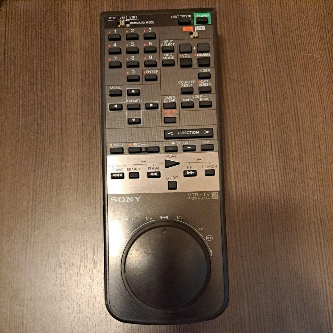 Vintage Sony Swing Shuttle Remote Control VTR/TV RMT-V373A Theatrical ...