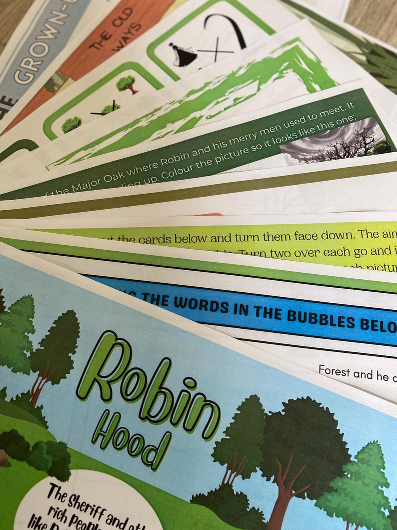 Robin Hood Folklore Activity Bundle. KS1, 5-7years. 9 Pages Varied ...