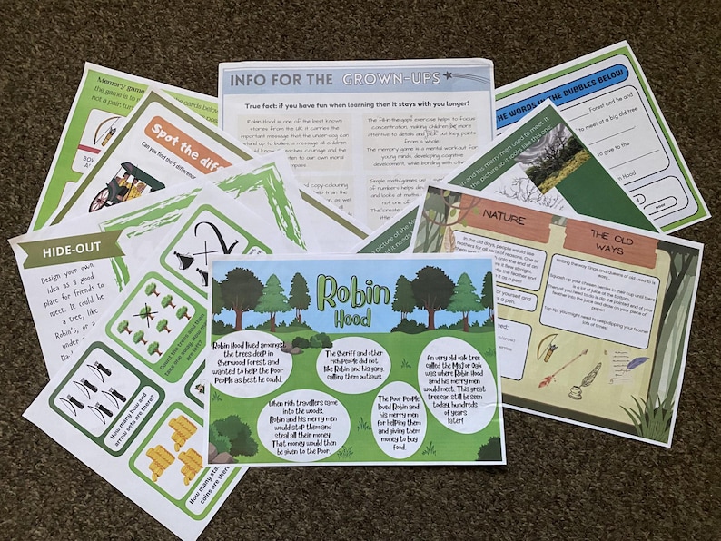 Robin Hood Folklore Activity Bundle. KS1, 5-7years. 9 Pages Varied ...
