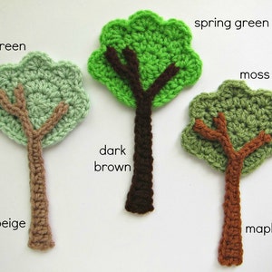 1pc 6.5 SUMMER TREE Crochet Applique - Etsy