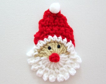 Crochet Santa Face - Etsy